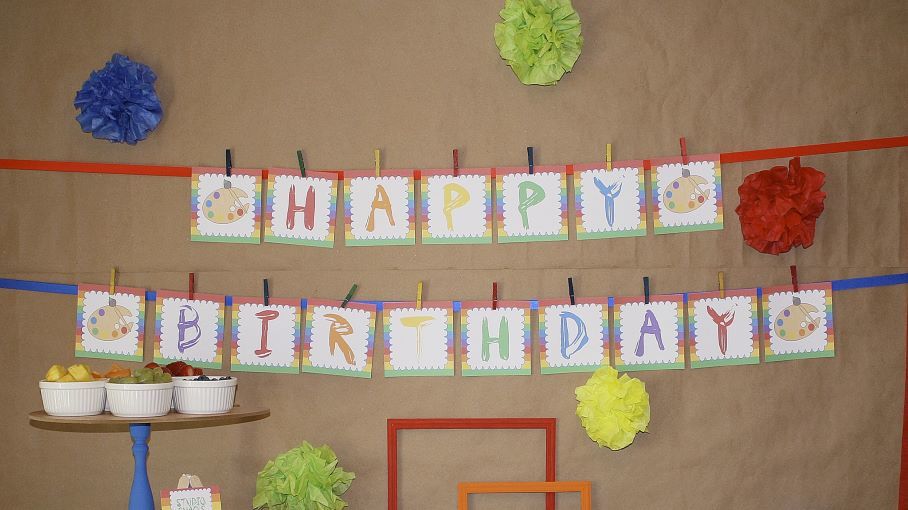 Art Party Birthday Banner | Kids Coloring Pages | PBS KIDS for Parents