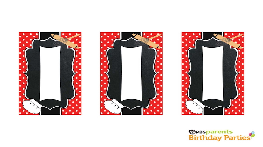 Chef Party Hat Labels | Kids Coloring Pages | PBS KIDS for Parents