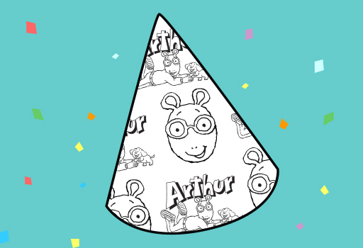 Arthur Party Hat | Kids Coloring Pages | PBS KIDS for Parents