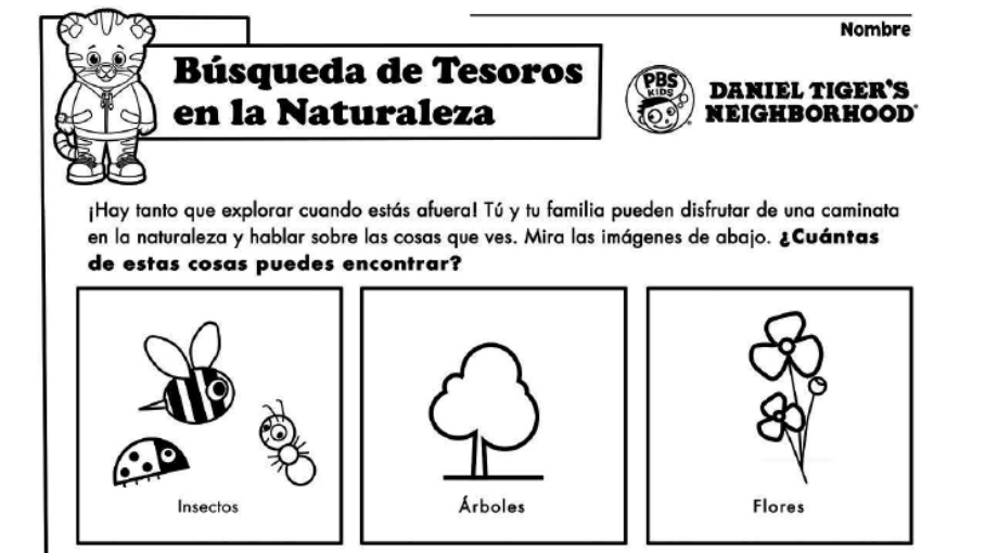 Búsqueda de pistas en la naturaleza | Páginas… | PBS KIDS for Parents