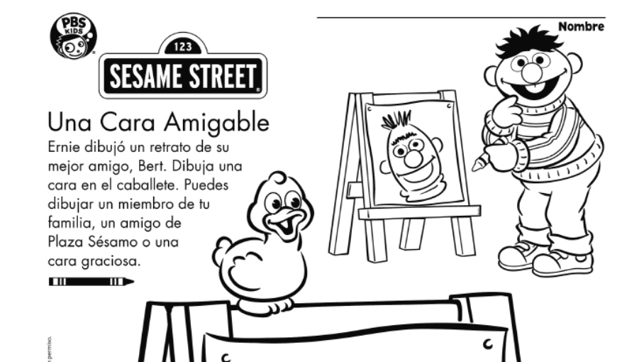 Una cara amigable | Páginas para colorear para… | PBS KIDS for Parents