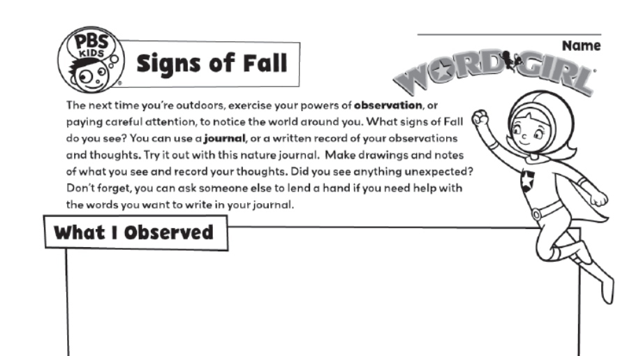 Signs of Fall | Kids Coloring Pages | PBS KIDS for Parents