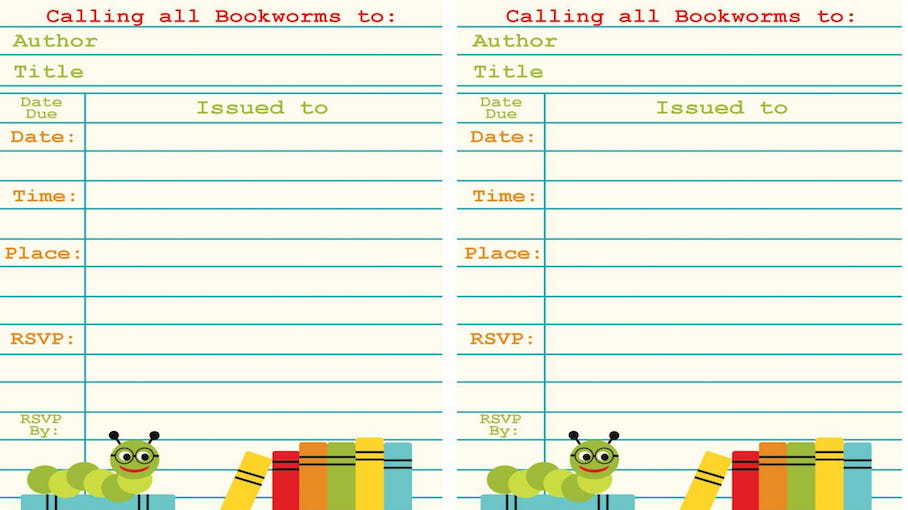 Book Party Invitations | Kids Coloring Pages | PBS KIDS for Parents