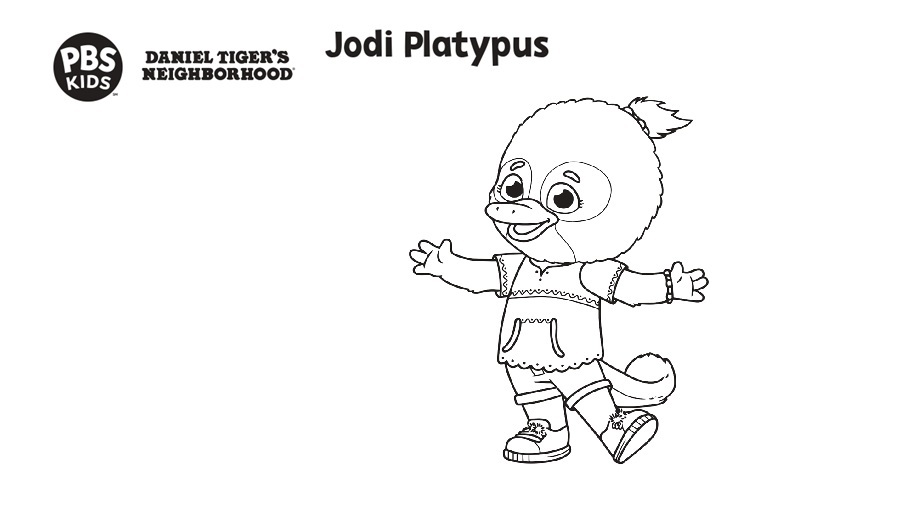 Jodi Platypus Coloring Page | Kids Coloring… | PBS KIDS for Parents