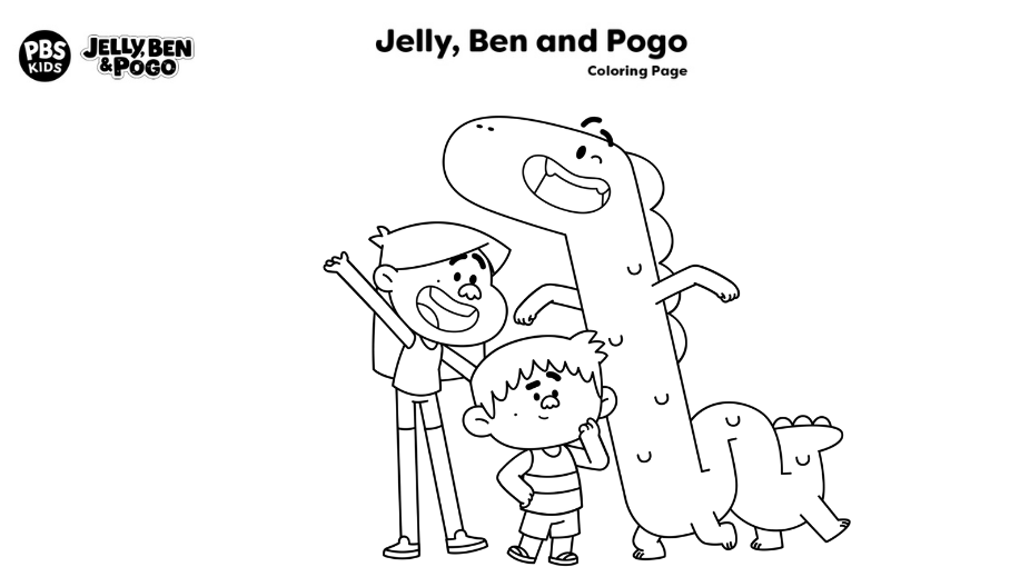 Jelly, Ben and Pogo Coloring Page | Kids… | PBS KIDS for Parents