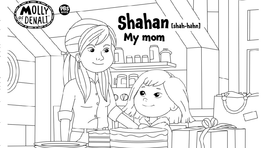 Molly and Her Mom Coloring Page | Kids… | PBS KIDS for Parents