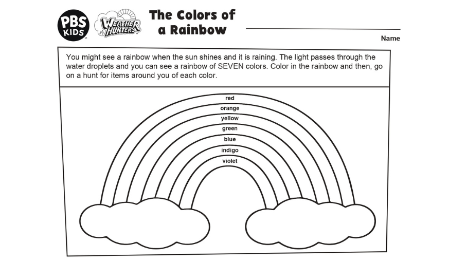 The Colors of a Rainbow | Kids Coloring Pages | PBS KIDS for Parents