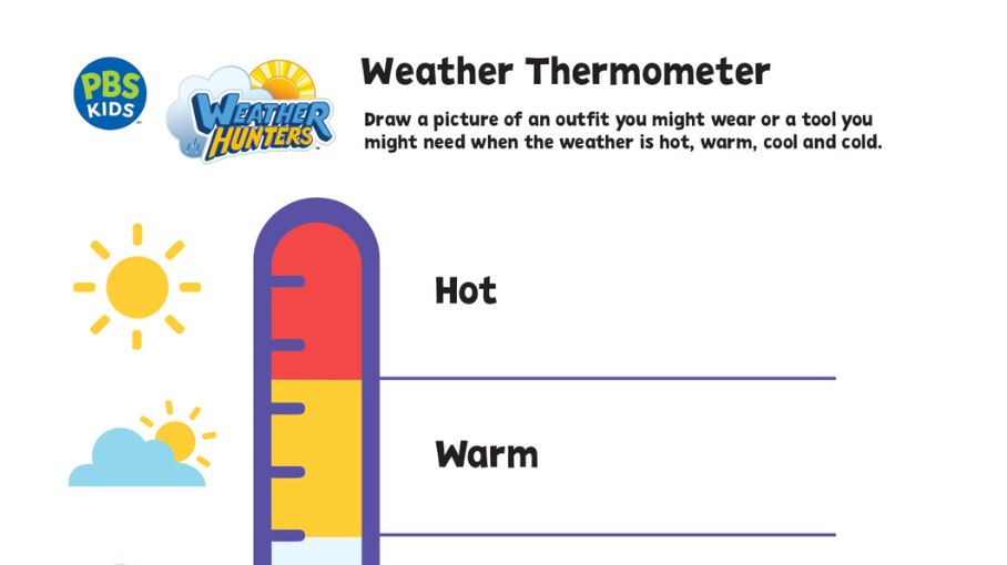 Weather Thermometer | Kids Coloring Pages | PBS KIDS for Parents