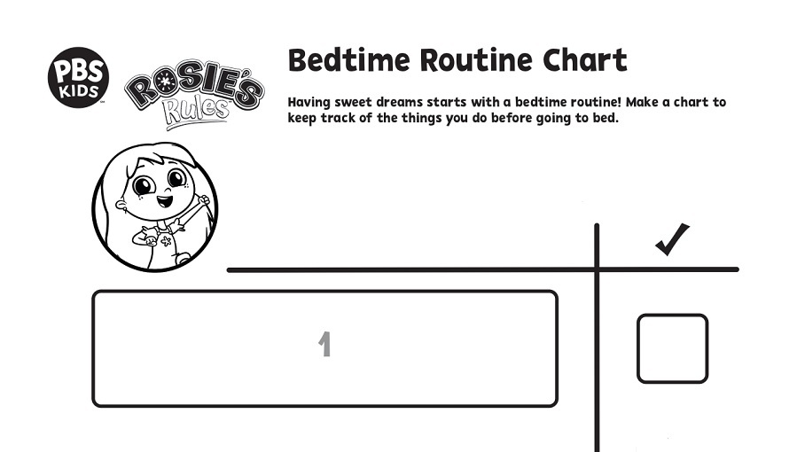Bedtime Routine Chart | Kids Coloring Pages | PBS KIDS for Parents