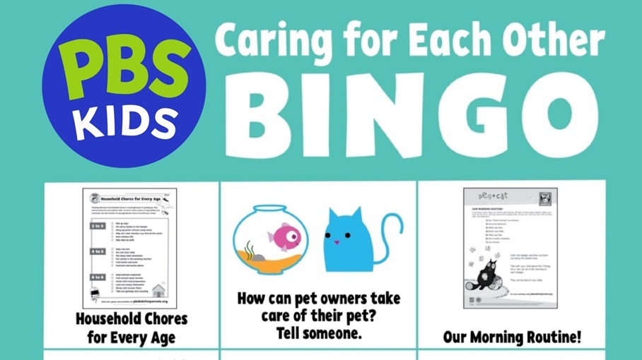 Learn Along Bingo for Ages 2-5: Caring for… | PBS KIDS for Parents