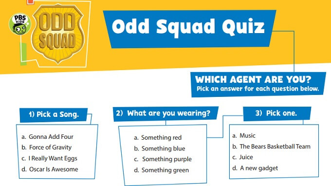 Odd Squad Activities Worksheets