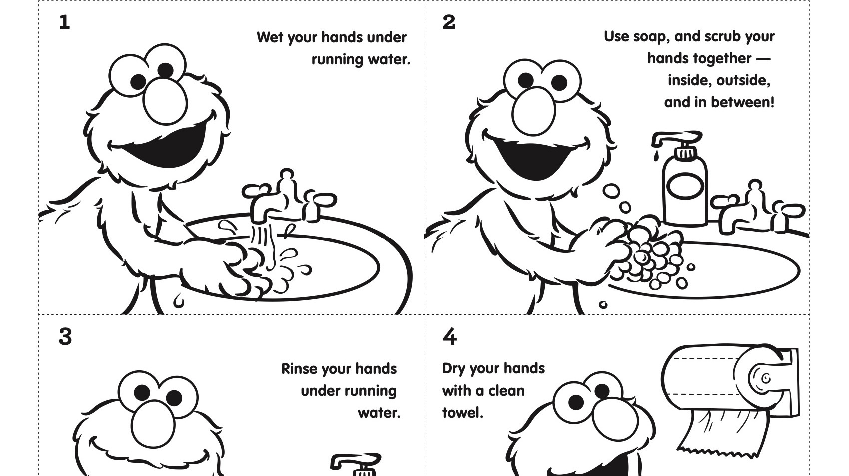 Hand Washing Coloring Activity Hand Washing Coloring Pages For Kids