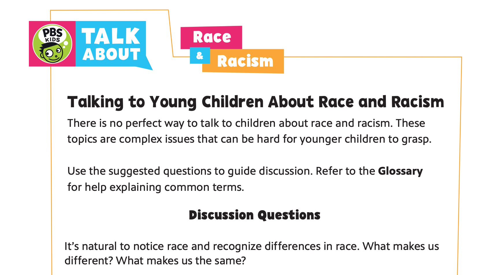 Talking to Young Children About Race and… | PBS KIDS for Parents