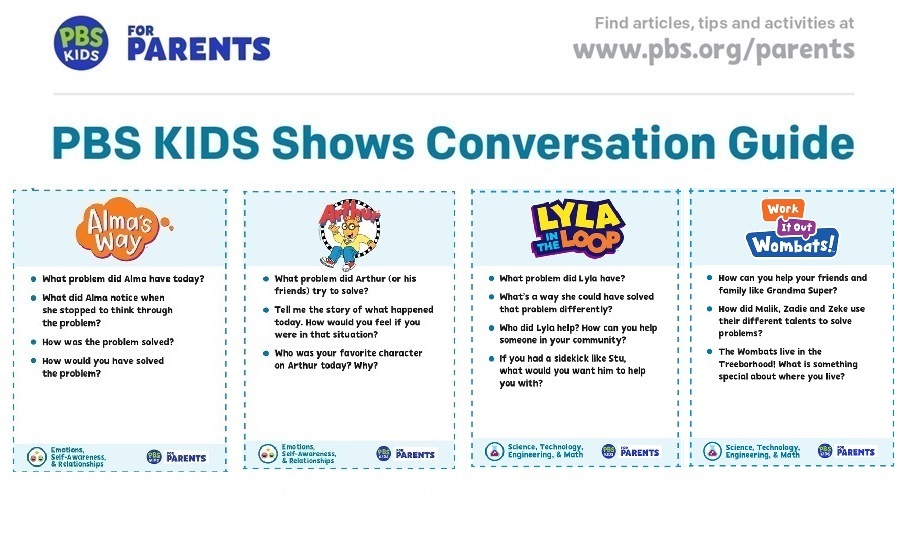 PBS KIDS Shows Conversation Guide | Kids… | PBS KIDS for Parents