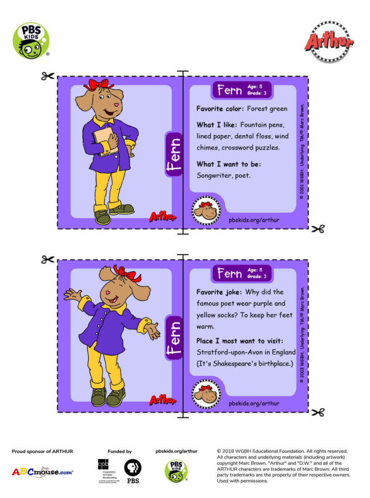 Trading Card Fern | Kids Coloring Pages | PBS KIDS for Parents