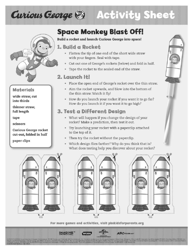 Curious George Blast Off Curious George Games Pbs Britannica's Amazing