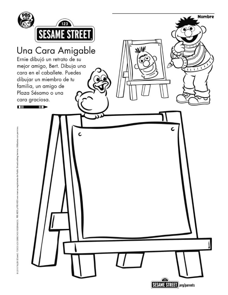 Una cara amigable | Páginas para colorear para… | PBS KIDS for Parents