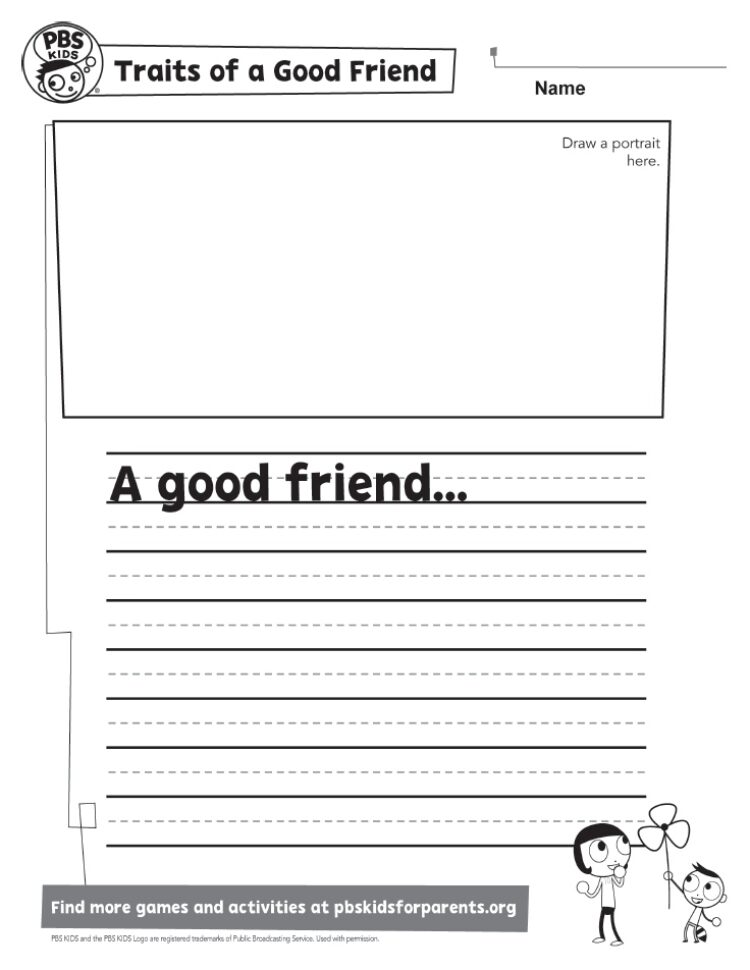 Being A Good Friend Worksheet Friendship Lesson | From The Pond