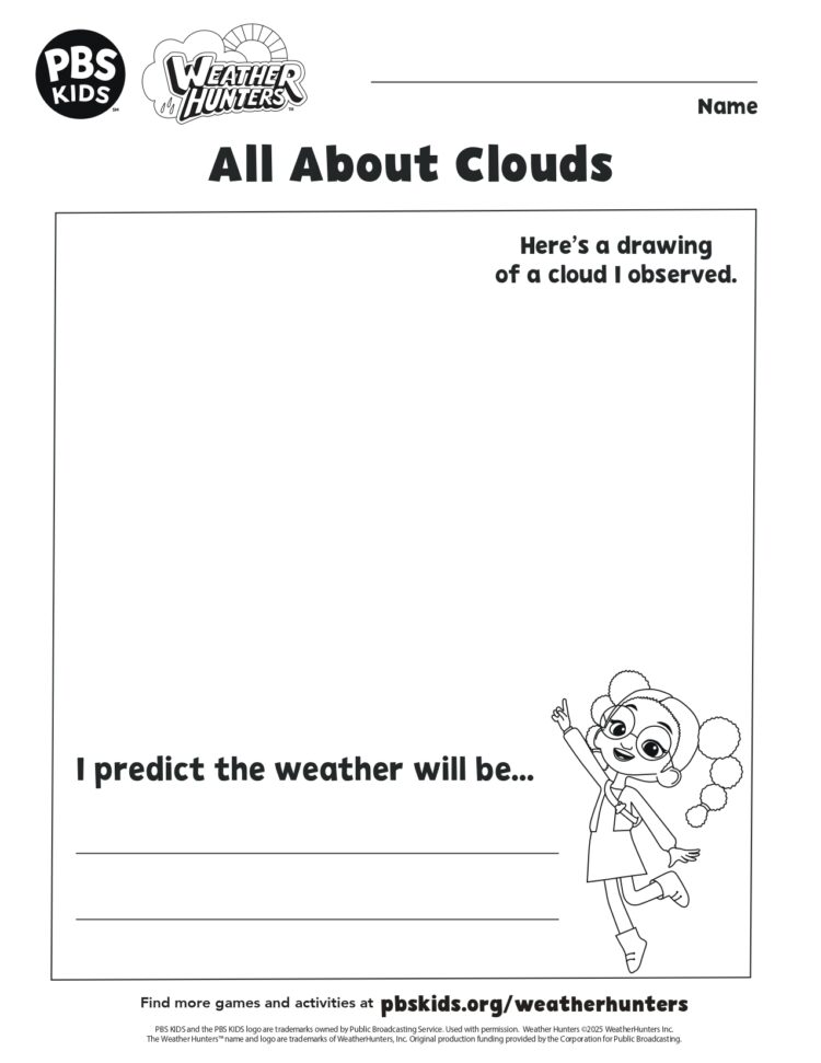 All About Clouds | Kids Coloring Pages | PBS KIDS for Parents