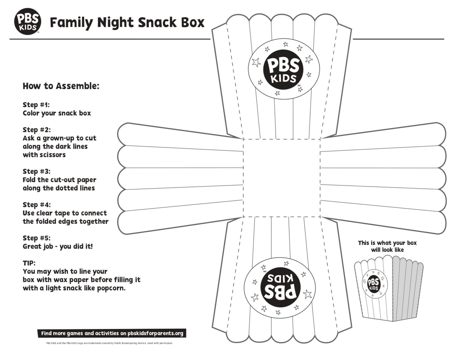 PBS KIDS Family Night Movie Snack Box | Kids… | PBS KIDS for Parents