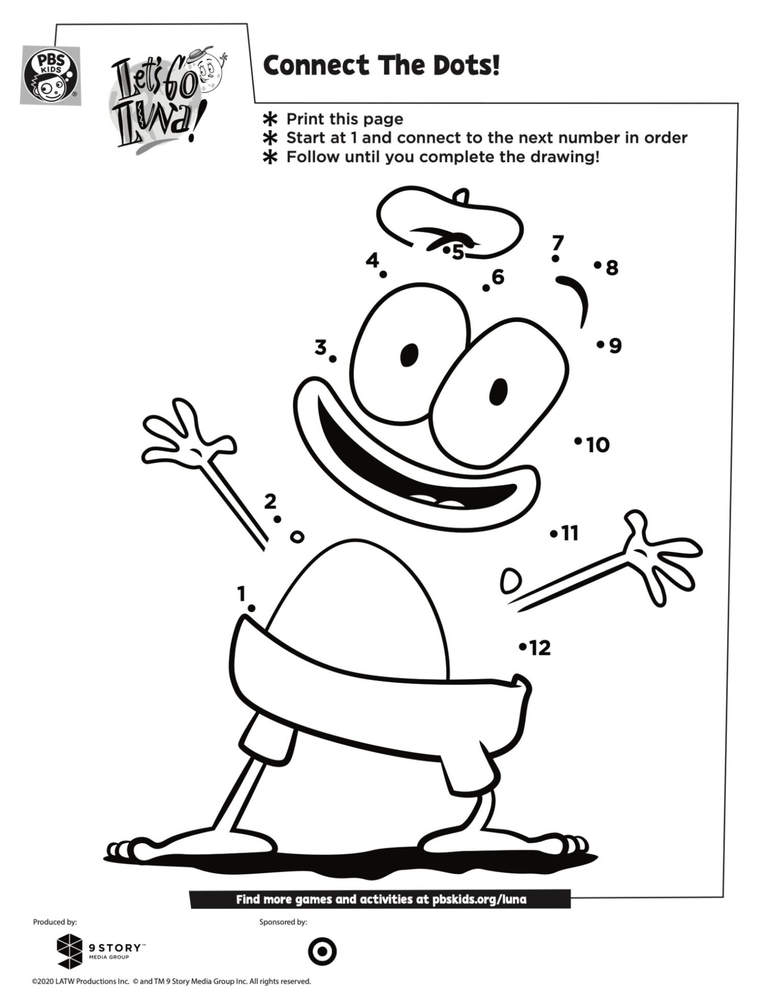 Andy Connect the Dots | Kids Coloring Pages | PBS KIDS for Parents