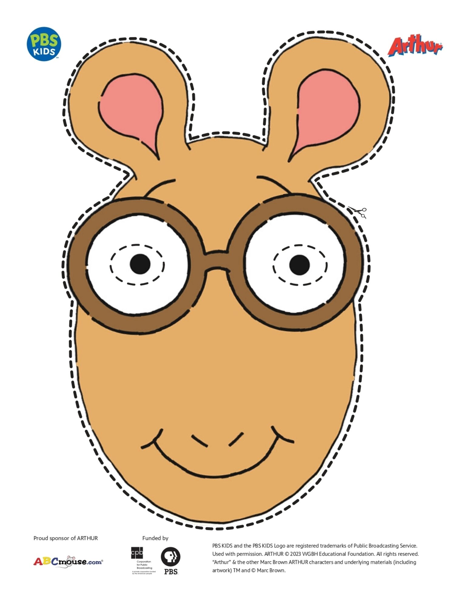 Arthur Mask | Kids Coloring Pages | PBS KIDS for Parents