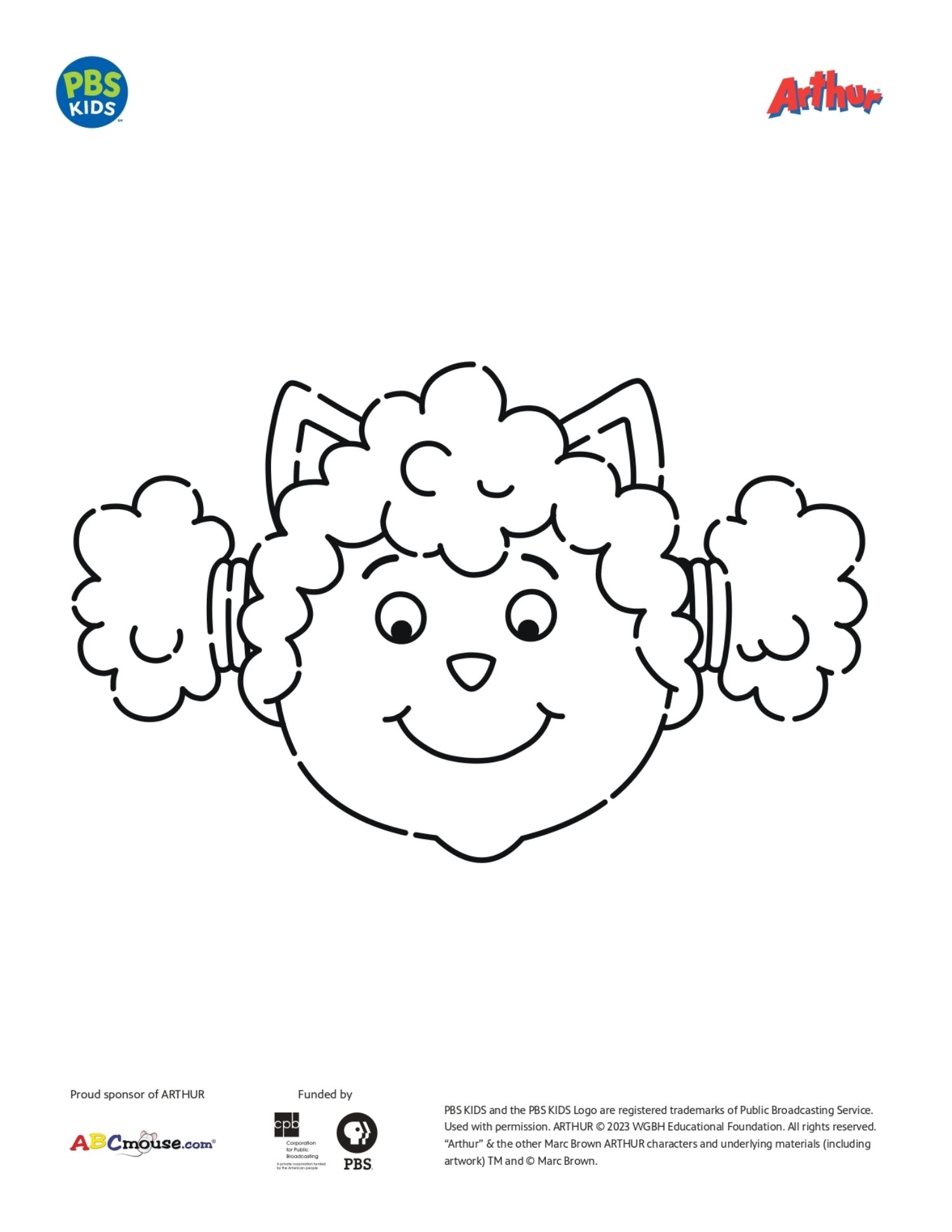 Sue Ellen Mask | Kids Coloring Pages | PBS KIDS for Parents