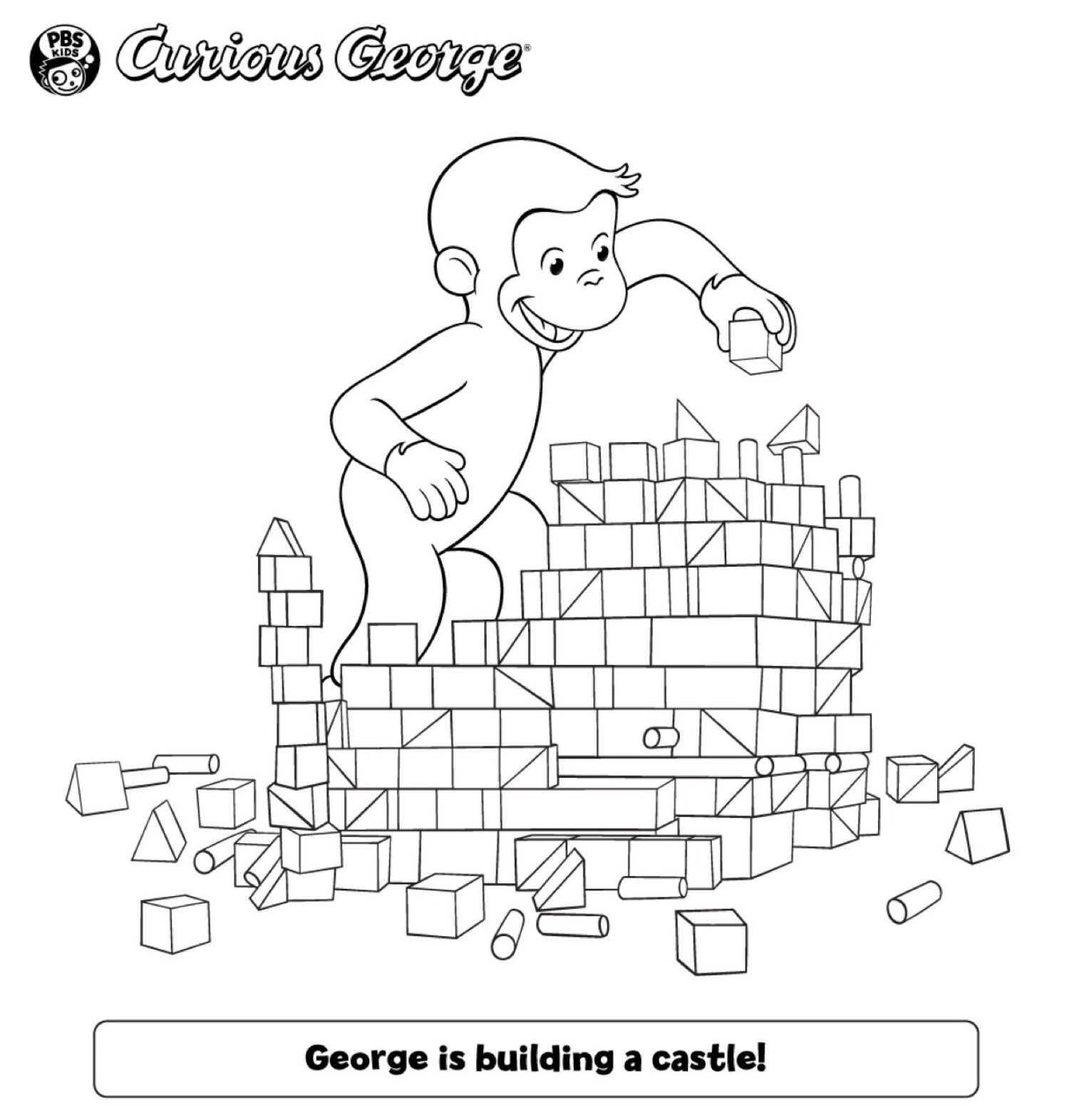 Building Blocks Coloring Page | Kids Coloring… | PBS KIDS for Parents