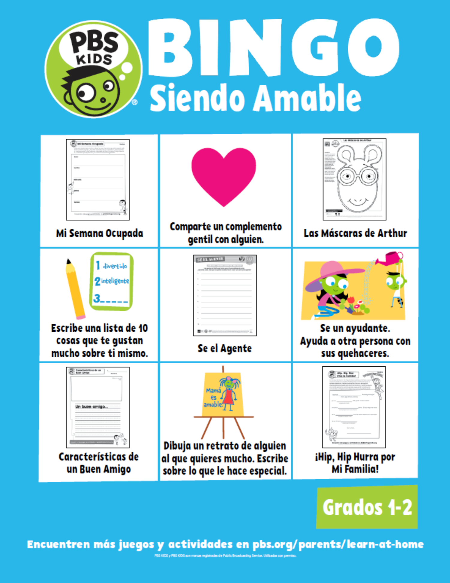 Aprendan jugando Bingo para edades de 6 a 8… | PBS KIDS for Parents