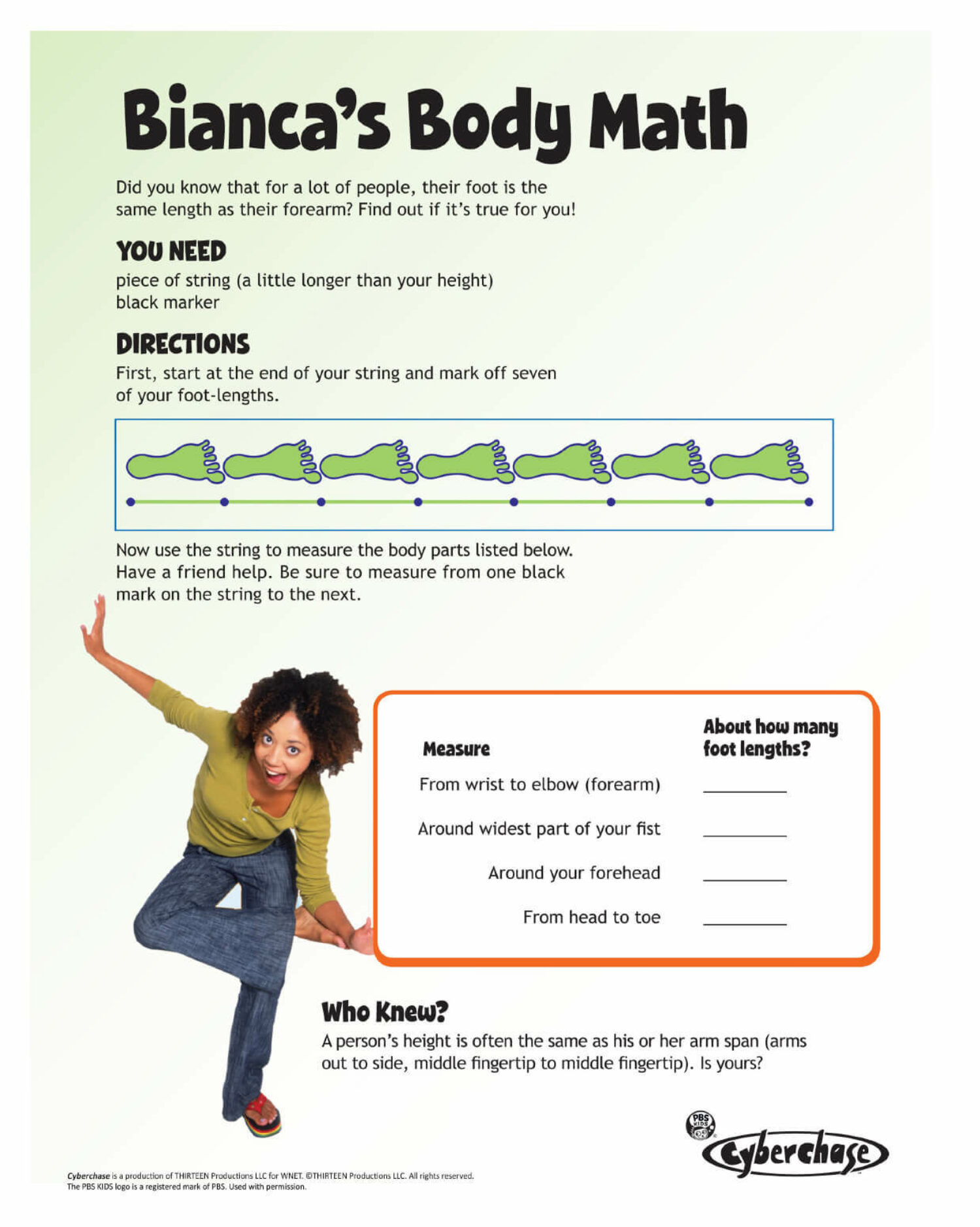 Bianca's Body Math | Kids Coloring Pages | PBS KIDS for Parents