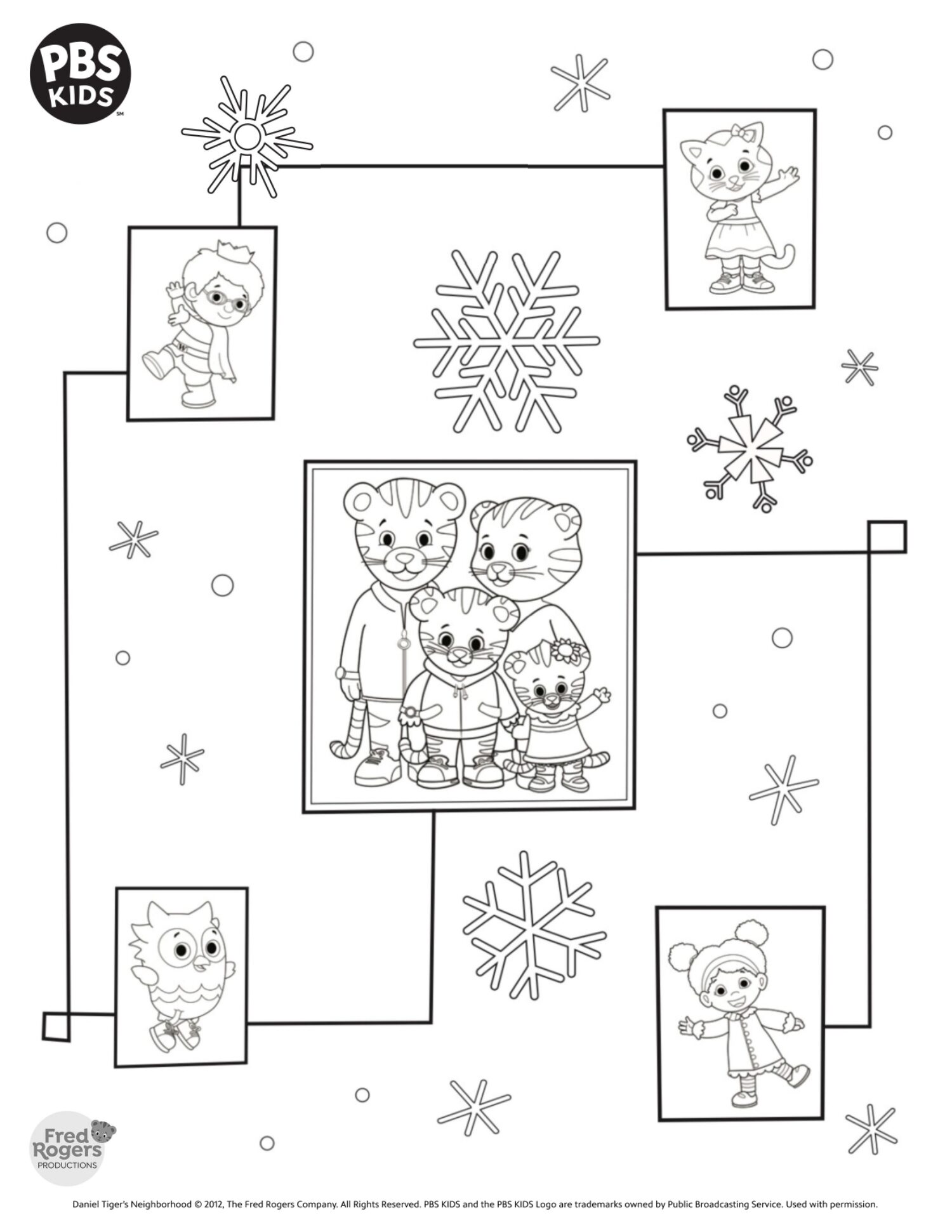 Daniel Tiger Wrapping Paper | Kids Coloring… | PBS KIDS for Parents