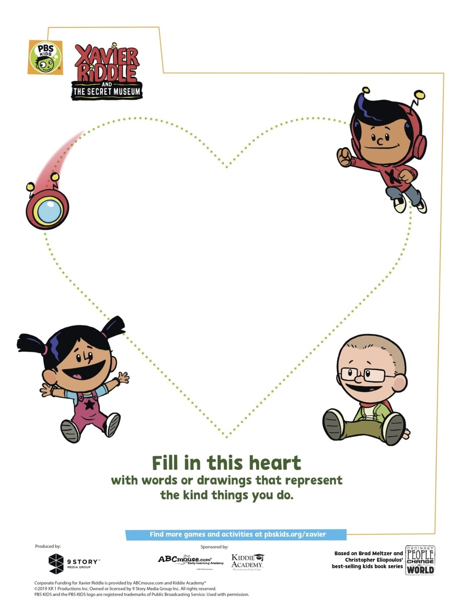 Fill In This Heart | Kids Coloring Pages | PBS KIDS for Parents