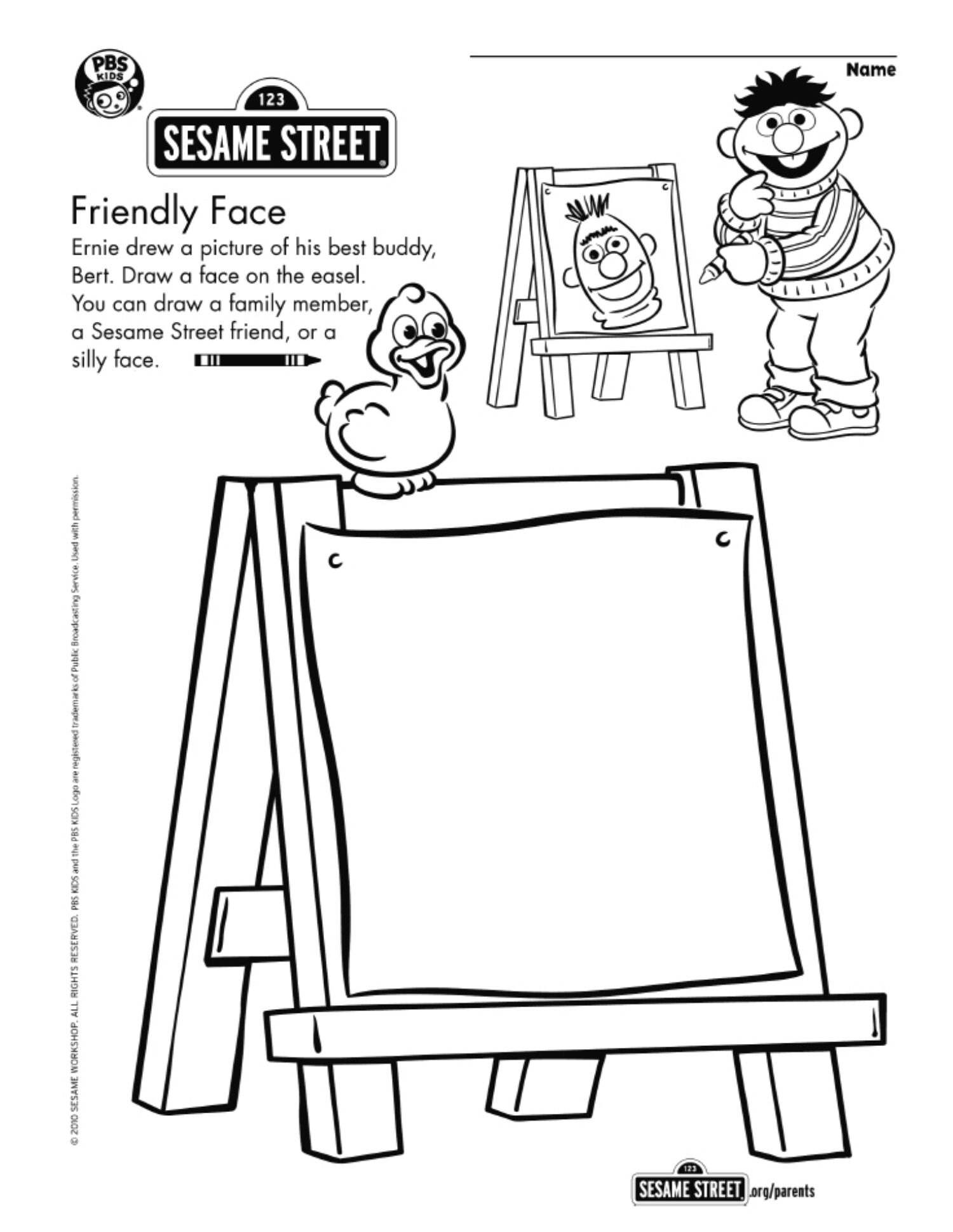 Friendly Face | Kids Coloring Pages | PBS KIDS for Parents