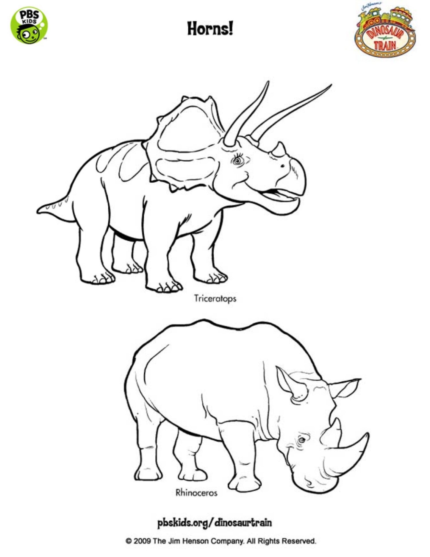 Horns Coloring Page | Kids Coloring Pages | PBS KIDS for Parents