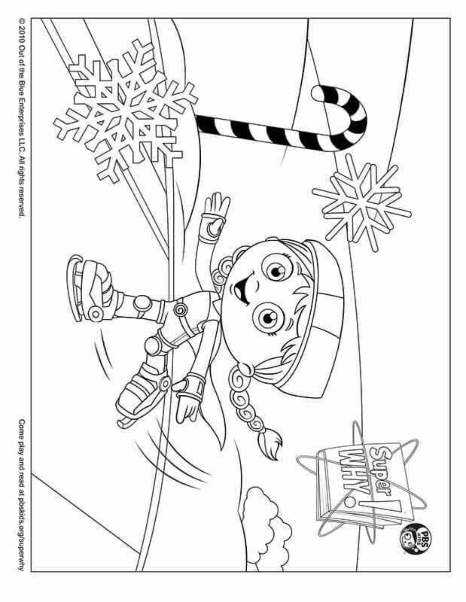 Wonder Red Ice Skating | Kids Coloring Pages | PBS KIDS for Parents