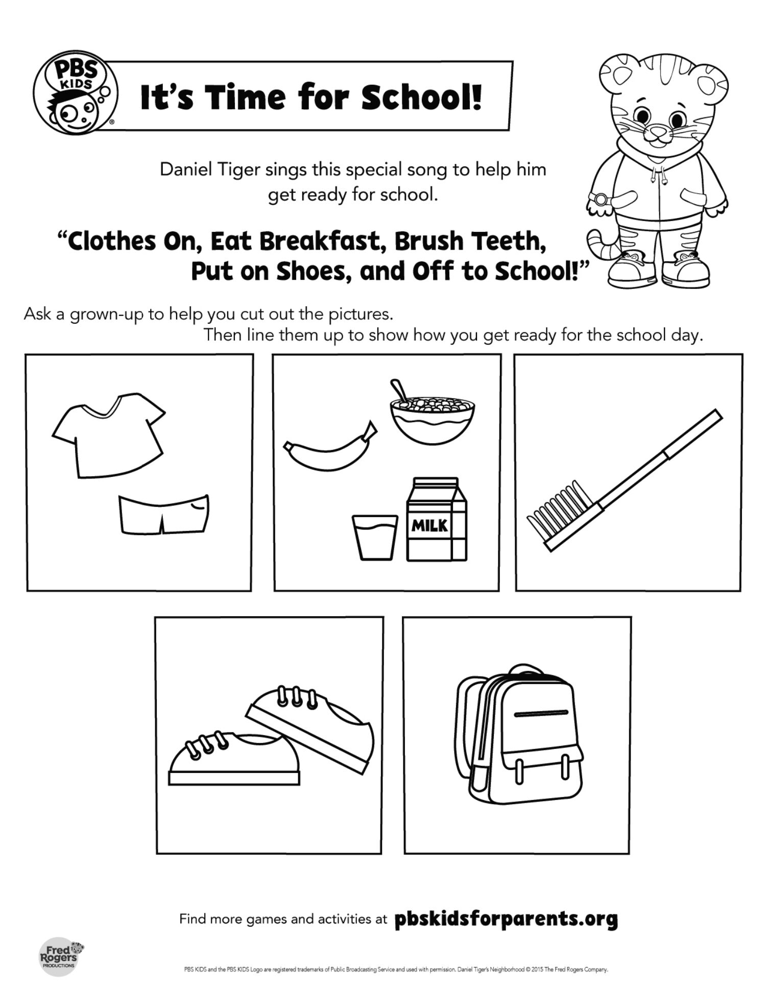It's Time for School | Kids Coloring Pages | PBS KIDS for Parents