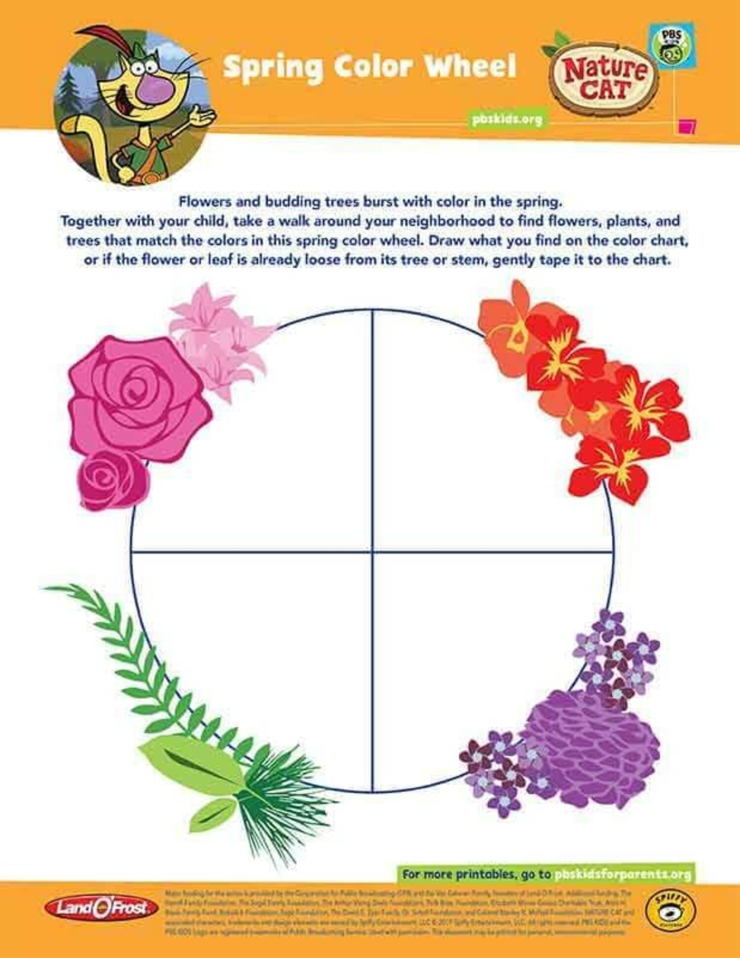 Spring and Fall Color Wheel | Kids Coloring… | PBS KIDS for Parents