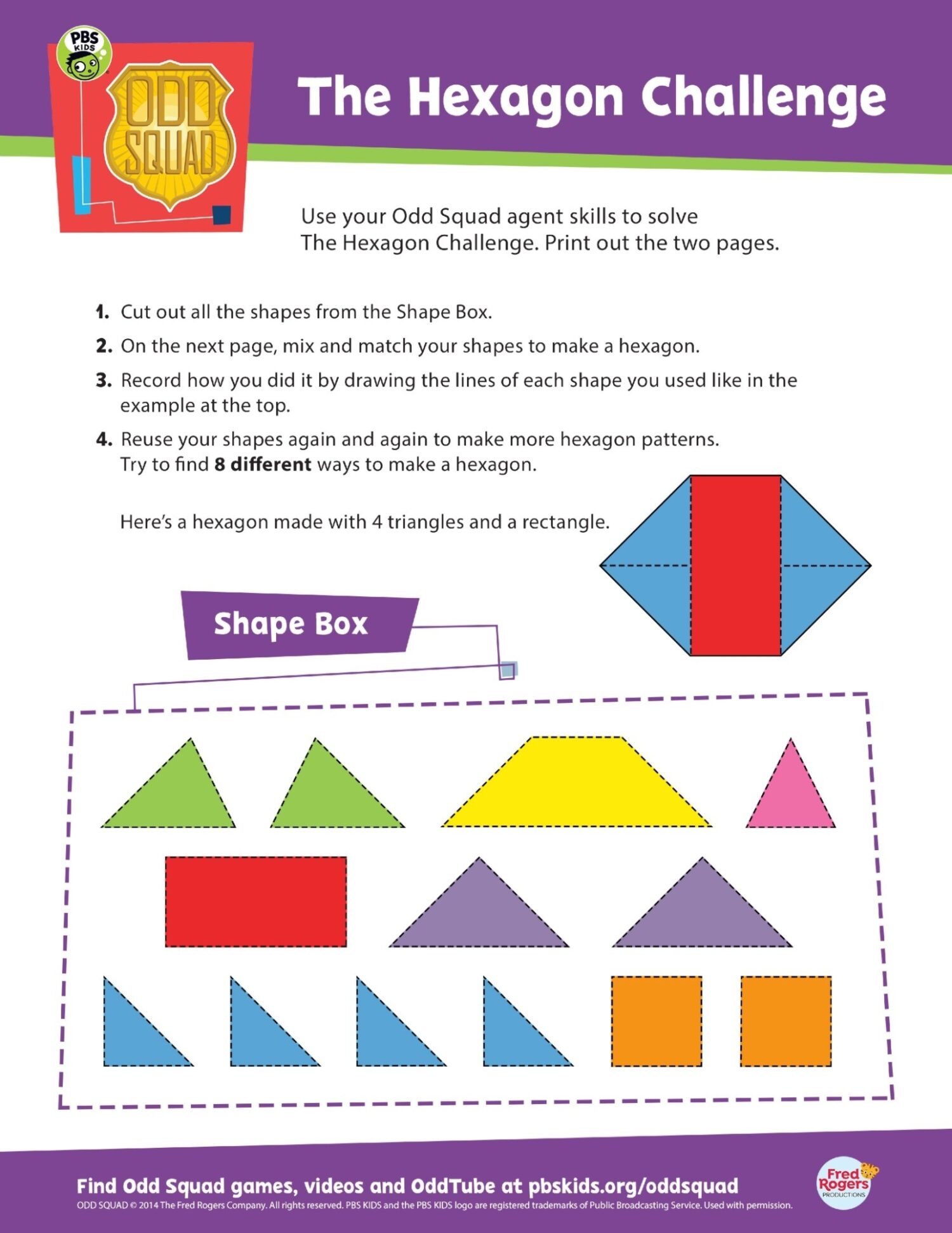 The Hexagon Challenge | Kids Coloring Pages | PBS KIDS for Parents