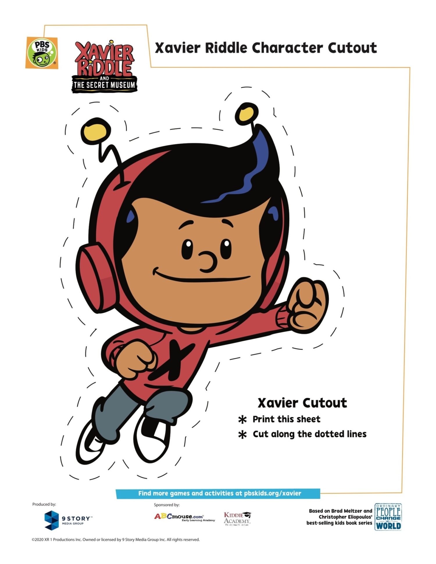 Xavier Character Cutout | Kids Coloring Pages | PBS KIDS for Parents