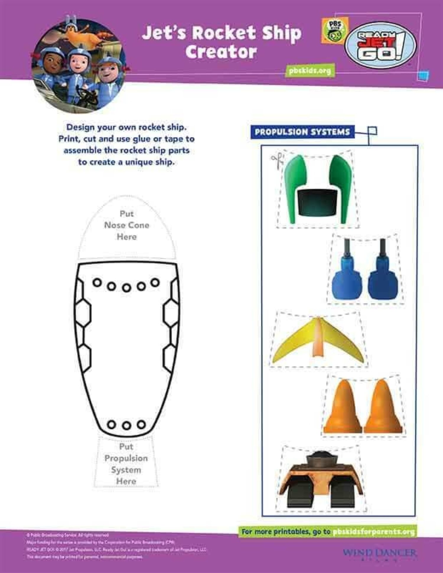 Jet's Rocket Ship Creator | Kids Coloring Pages | PBS KIDS for Parents