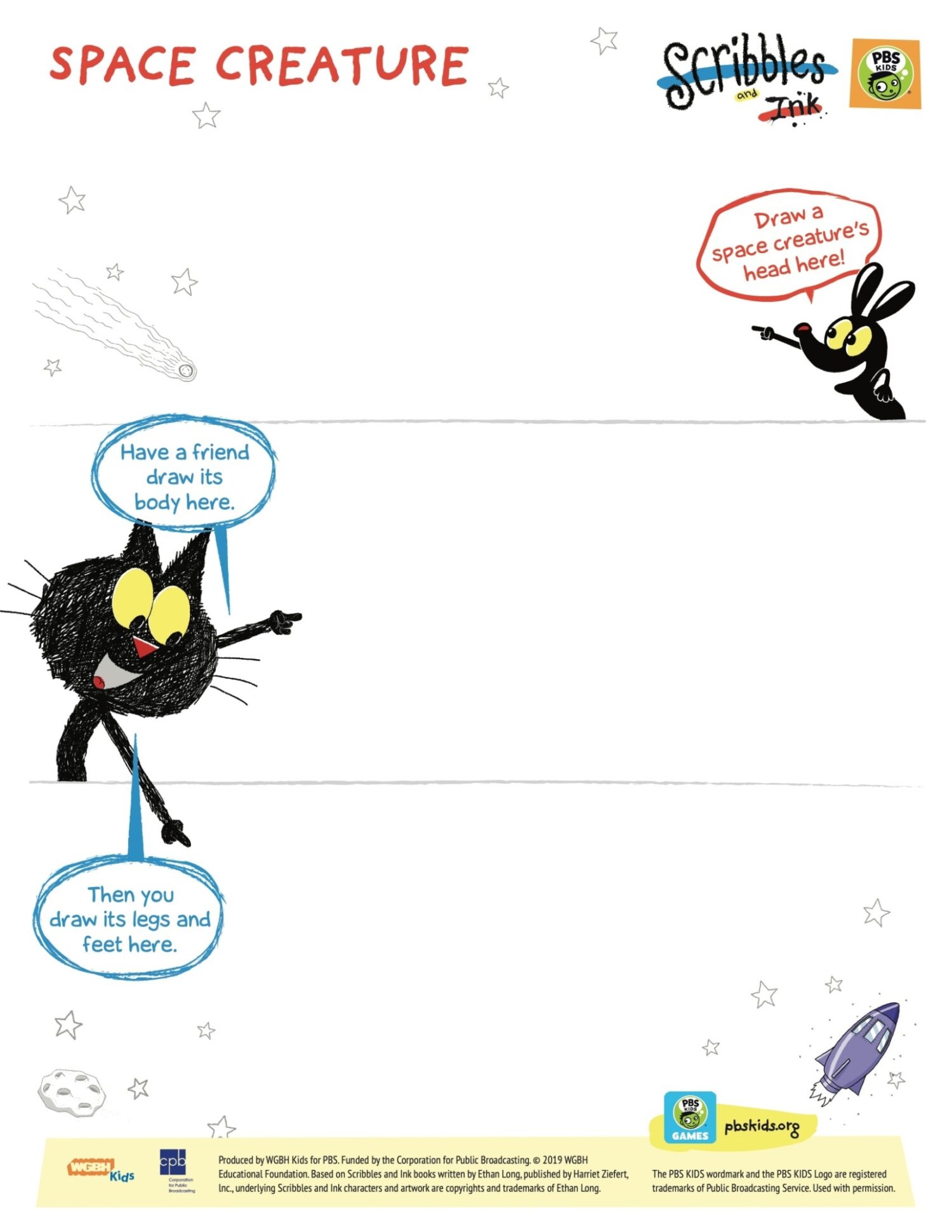 Space Creatures | Kids Coloring Pages | PBS KIDS for Parents