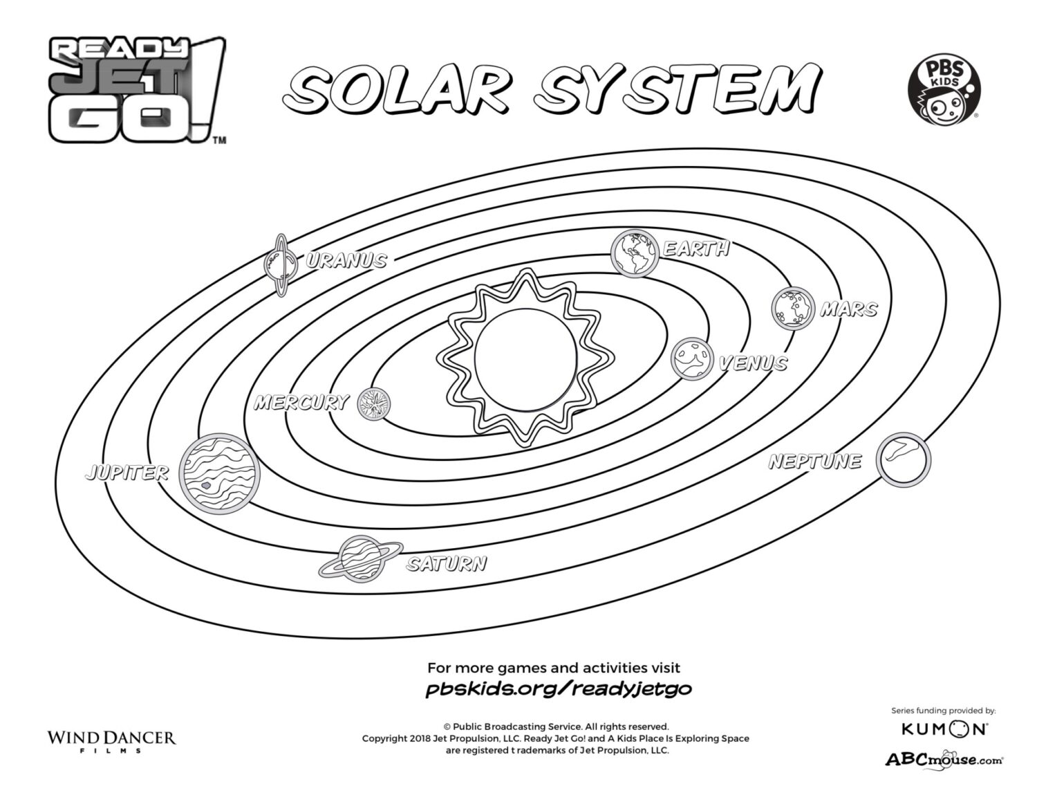 Solar System Coloring Page | Kids Coloring… | PBS KIDS for Parents