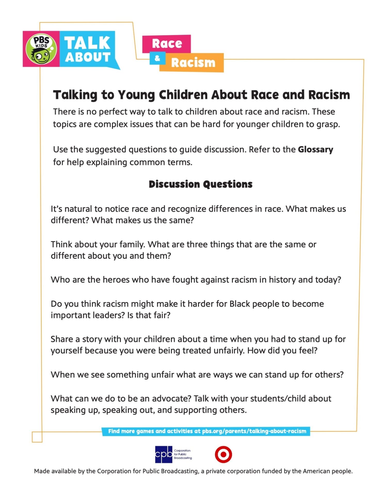 Talking to Young Children About Race and… | PBS KIDS for Parents