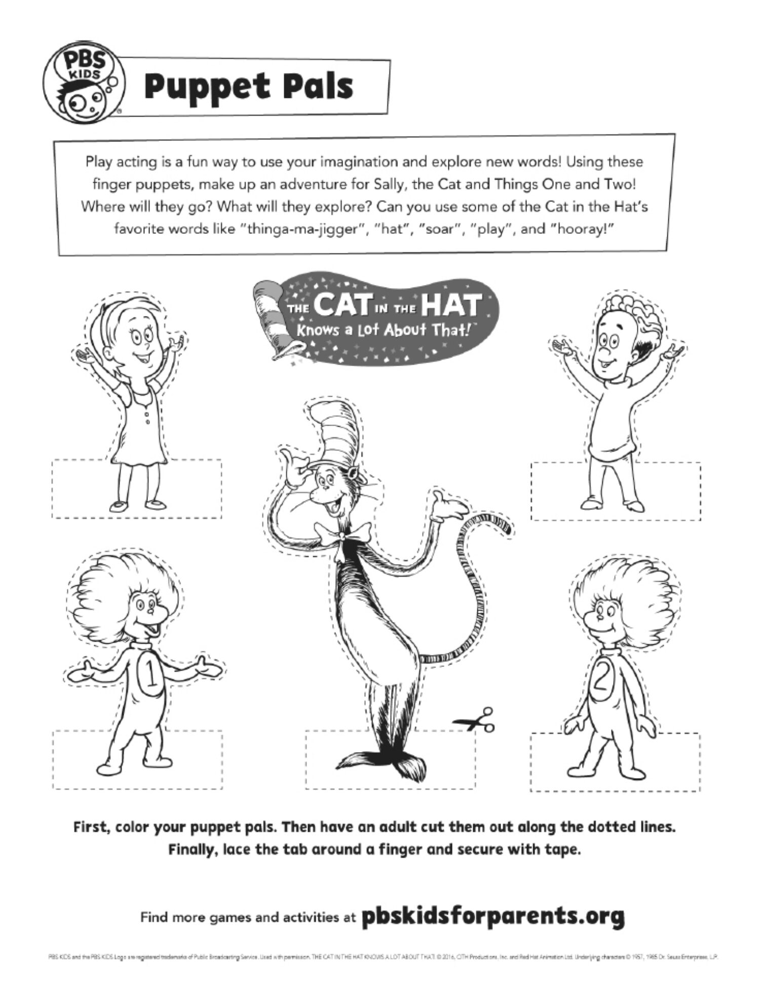 Puppet Pals | Kids Coloring Pages | PBS KIDS for Parents