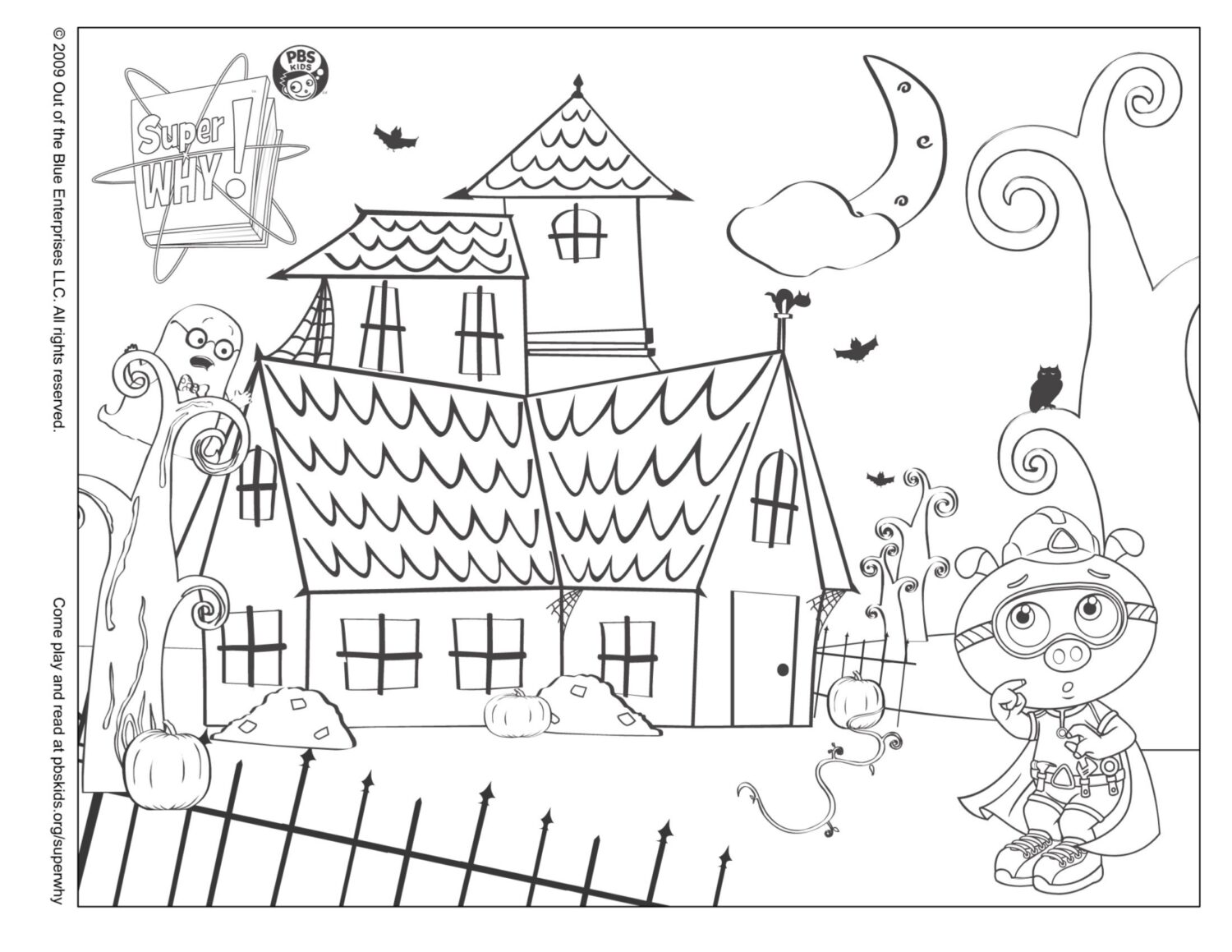 Alpha Pig's Halloween Coloring Page | Kids… | PBS KIDS for Parents