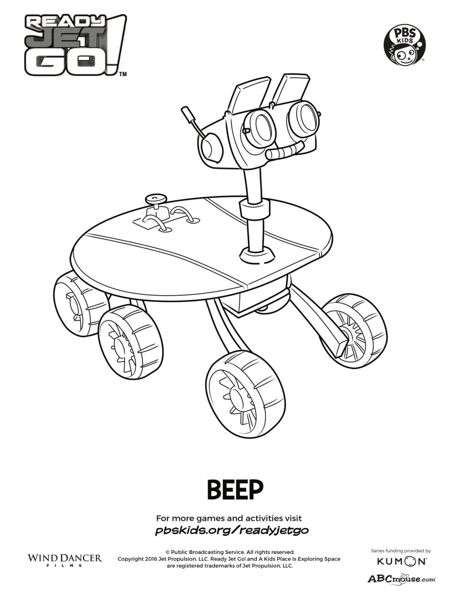 Beep Coloring Page | Kids Coloring Pages | PBS KIDS for Parents