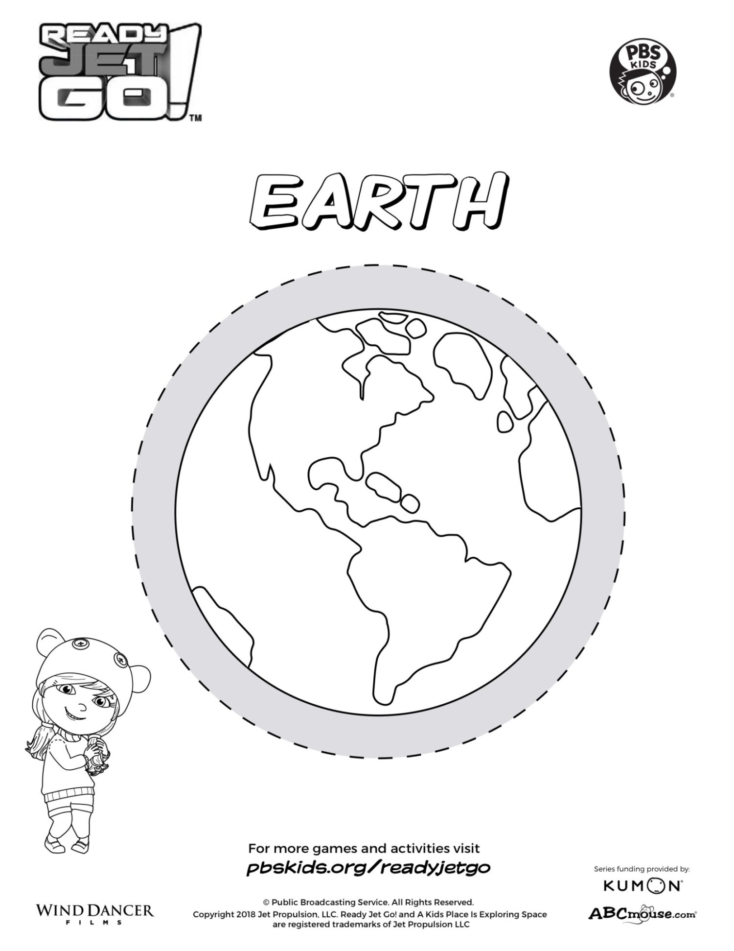 Planet Earth Coloring Page | Kids Coloring… | PBS KIDS for Parents