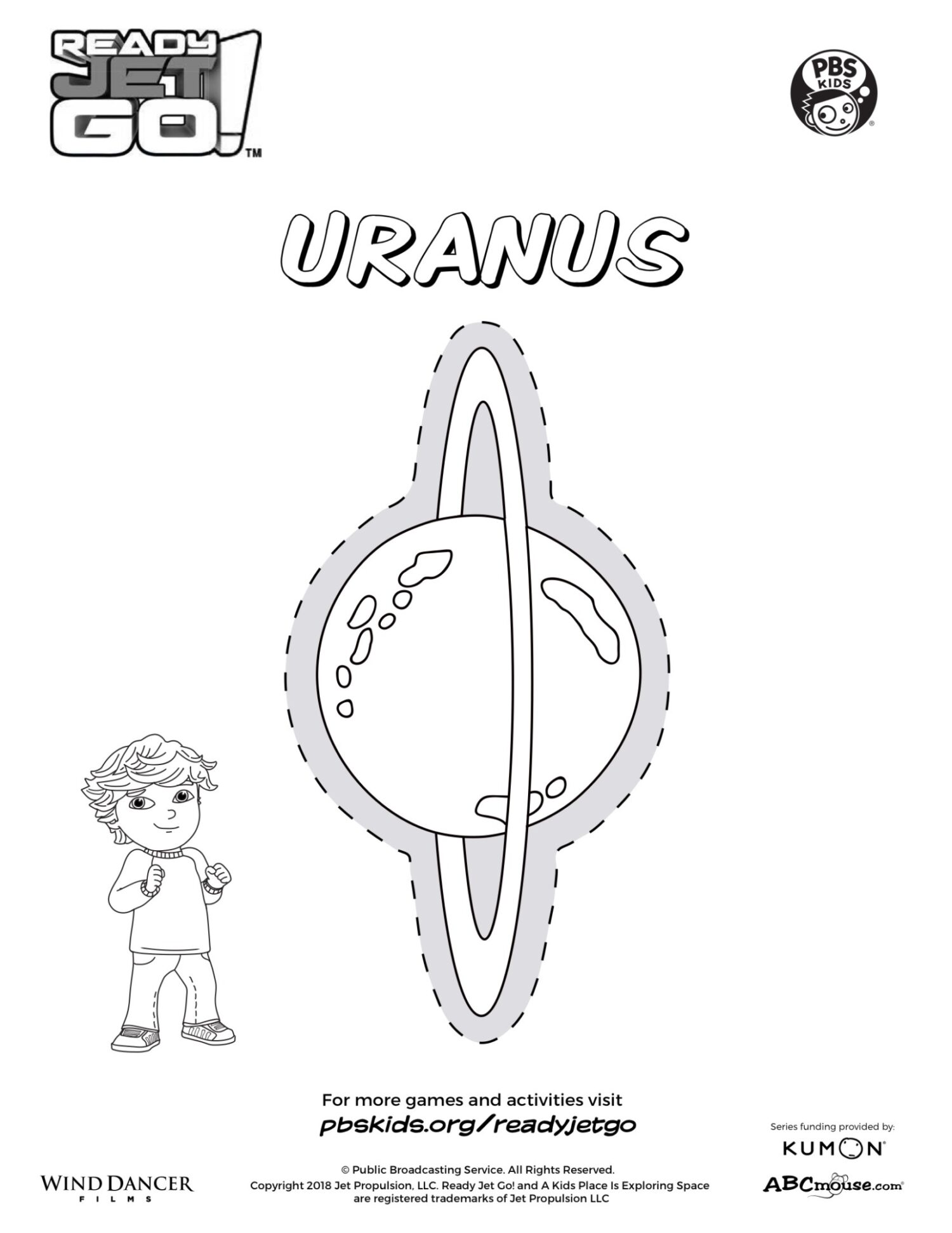 Planet Uranus Coloring Page | Kids Coloring… | PBS KIDS for Parents