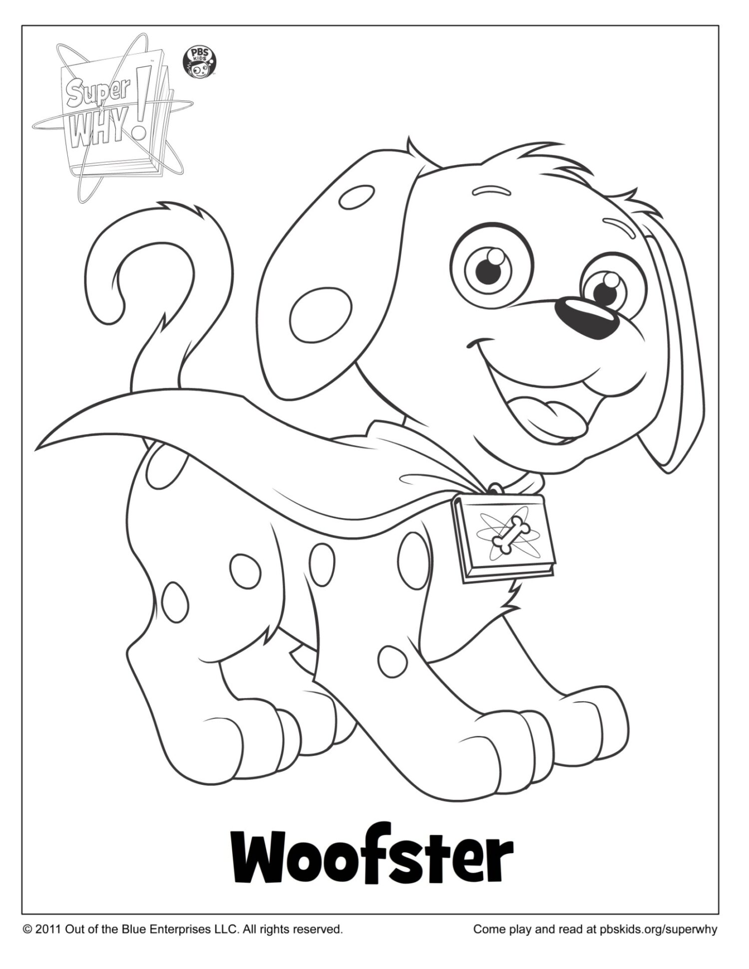 Wag Your Tail, Woofster! Coloring Page | Kids… | PBS KIDS for Parents