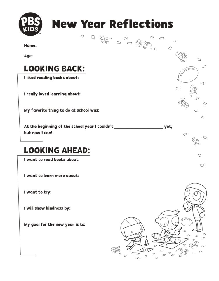 Reflection New Year's Writing Activity | Reflections